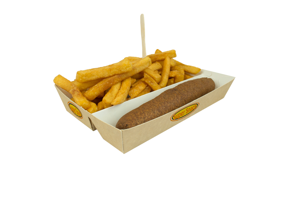Friet-frikandelbakje premium combi - ToGo disposables